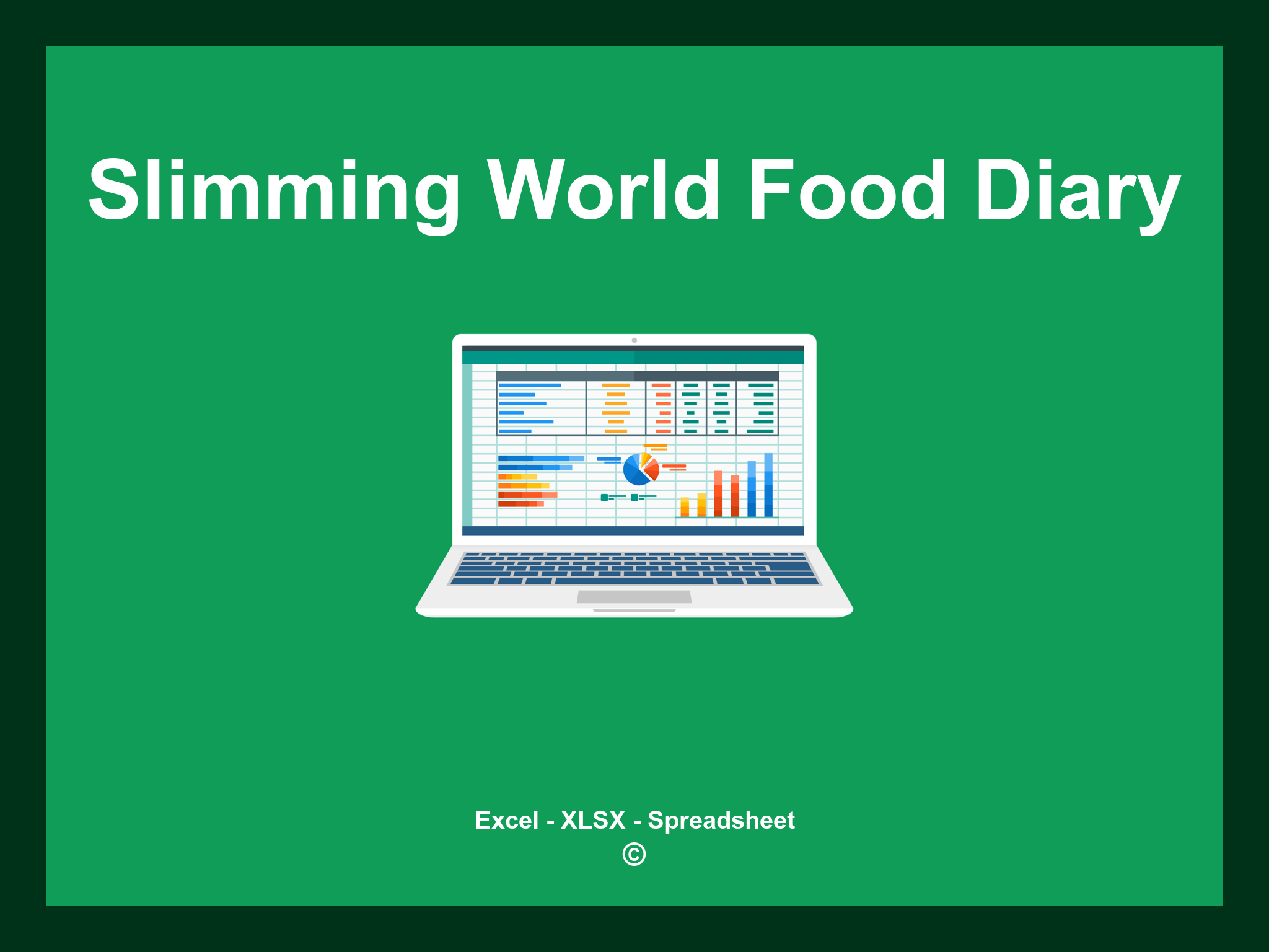 Slimming World Food Diary Excel Template
